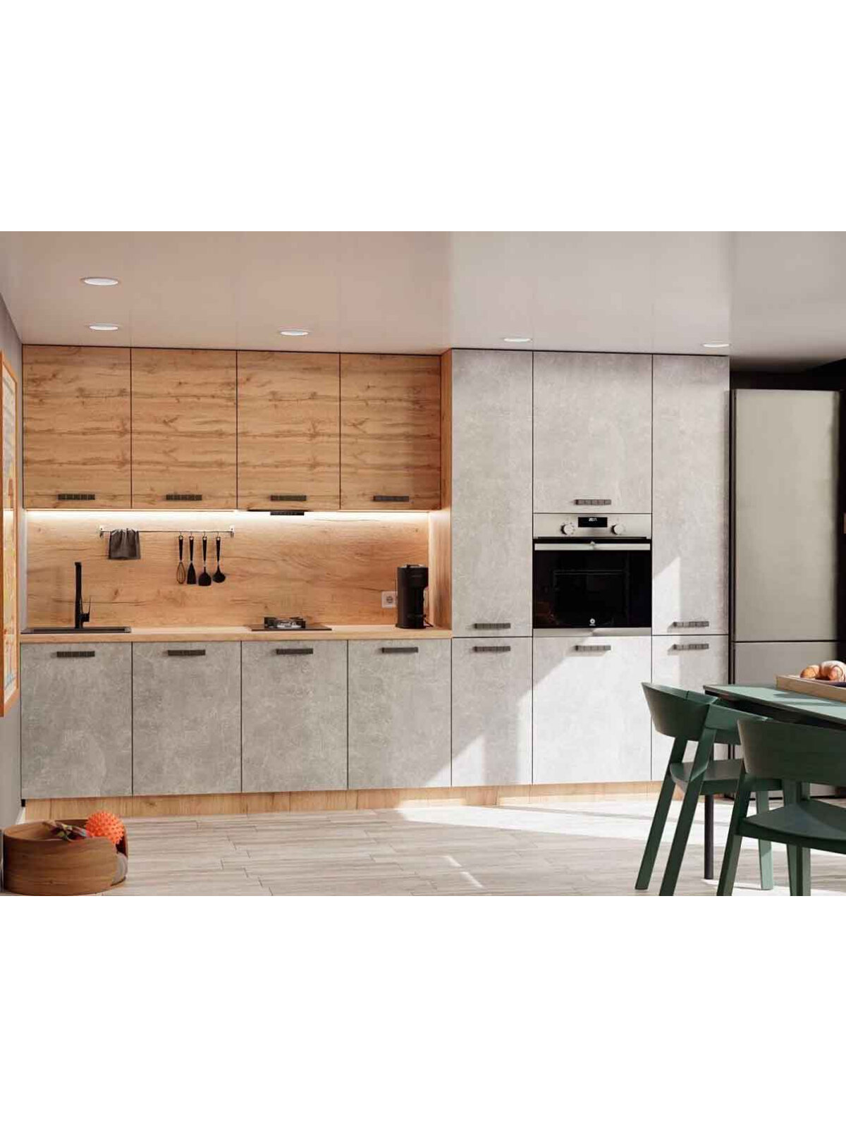 Кухня 3.4 метра "Пасаденна" Huge Mebel. Ширина 3400. Кухонные гарнитуры