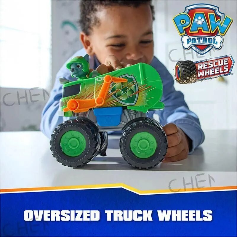 Машинка Paw Patrol Rocky Rescue Wheels Recycle Truck 17 см для детей от 3 лет — фото 1