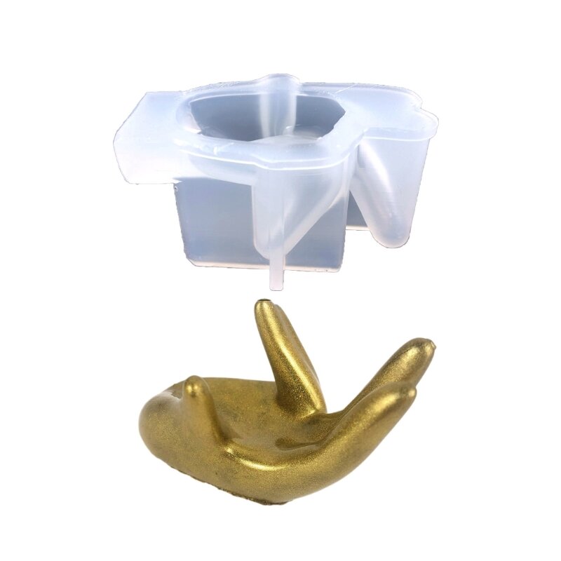 Хрустальный Ручной Лоток Силиконовая Форма для Держателя Ювелирных Изделий Красивый Ювелирный Лоток Эпоксидная Форма Кольца Дисплей Форма Для Хранения Смолы