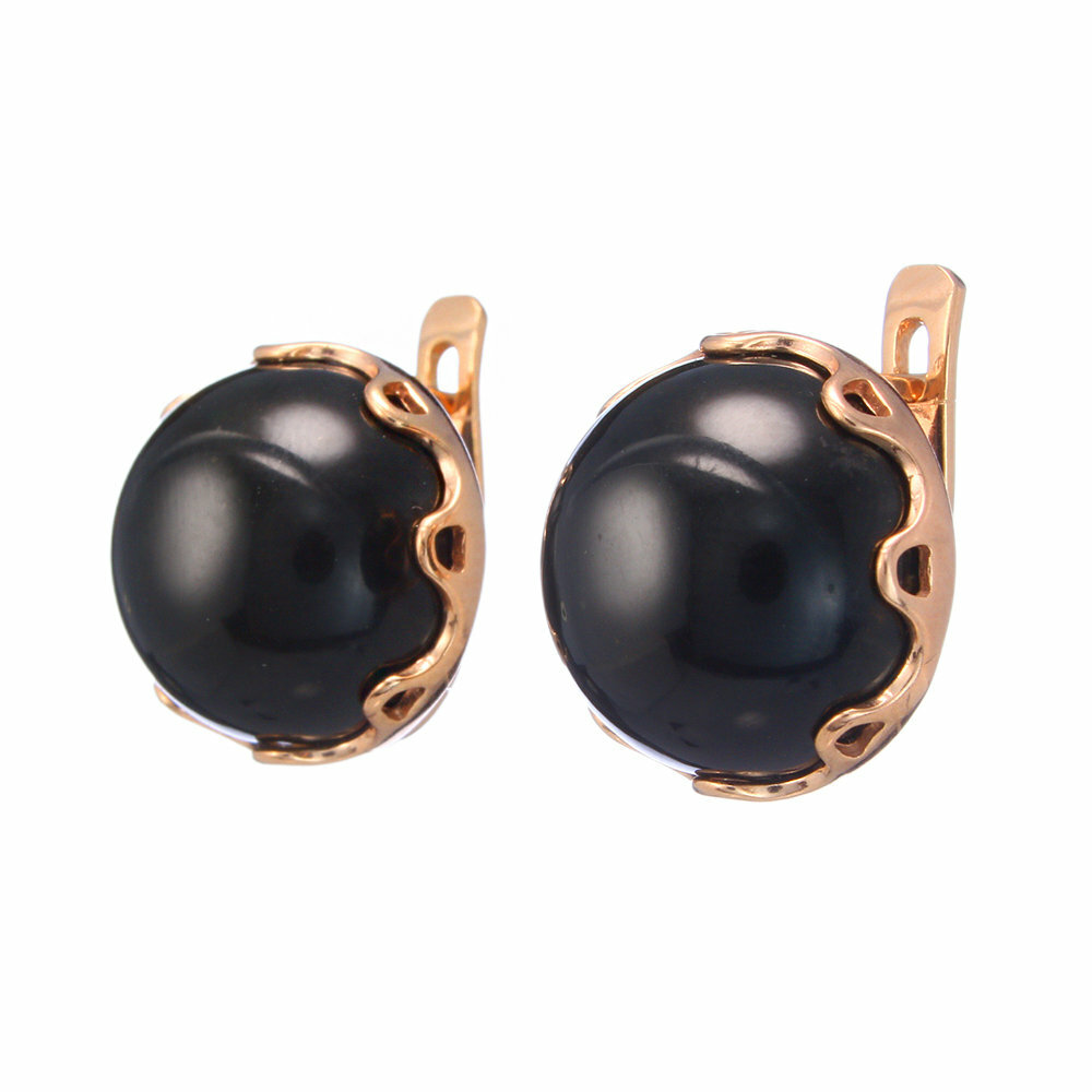 Серьги, серебро, 925 проба, янтарь