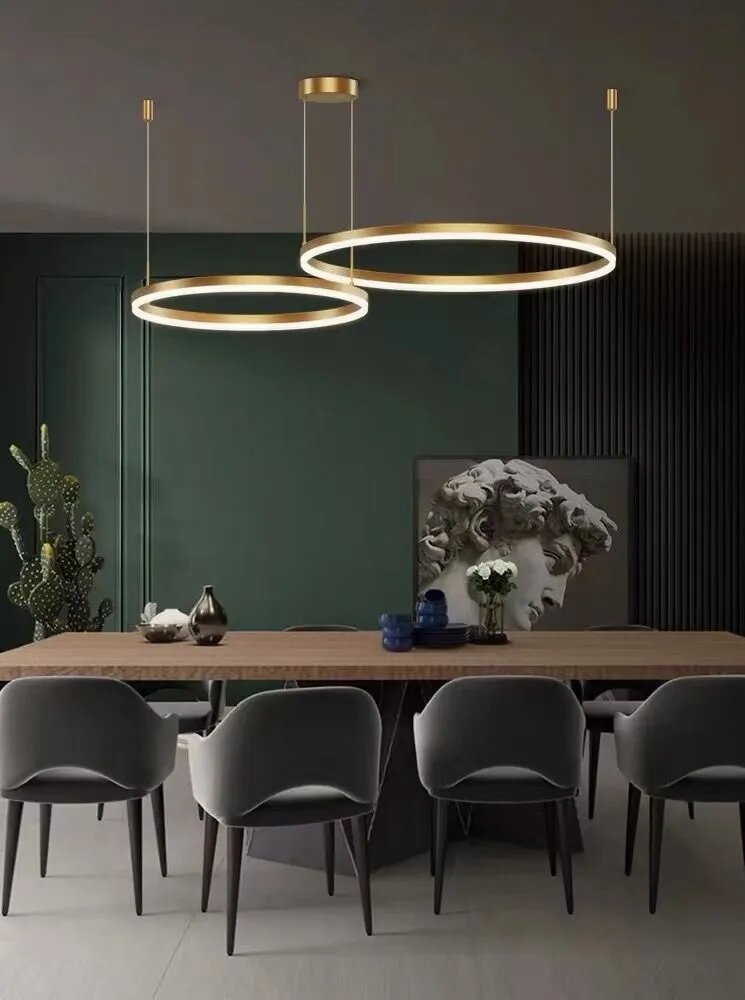 Cassina Люстра, LED, 150 Вт, алюминий, 800x800x1200 мм, золотой/черный, RGB, ДУ, IP16