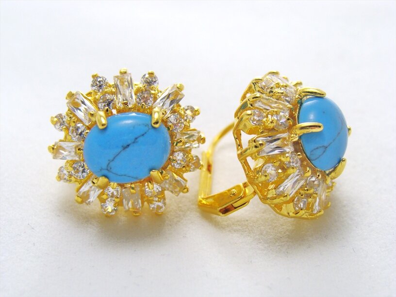 Серьги, бирюза