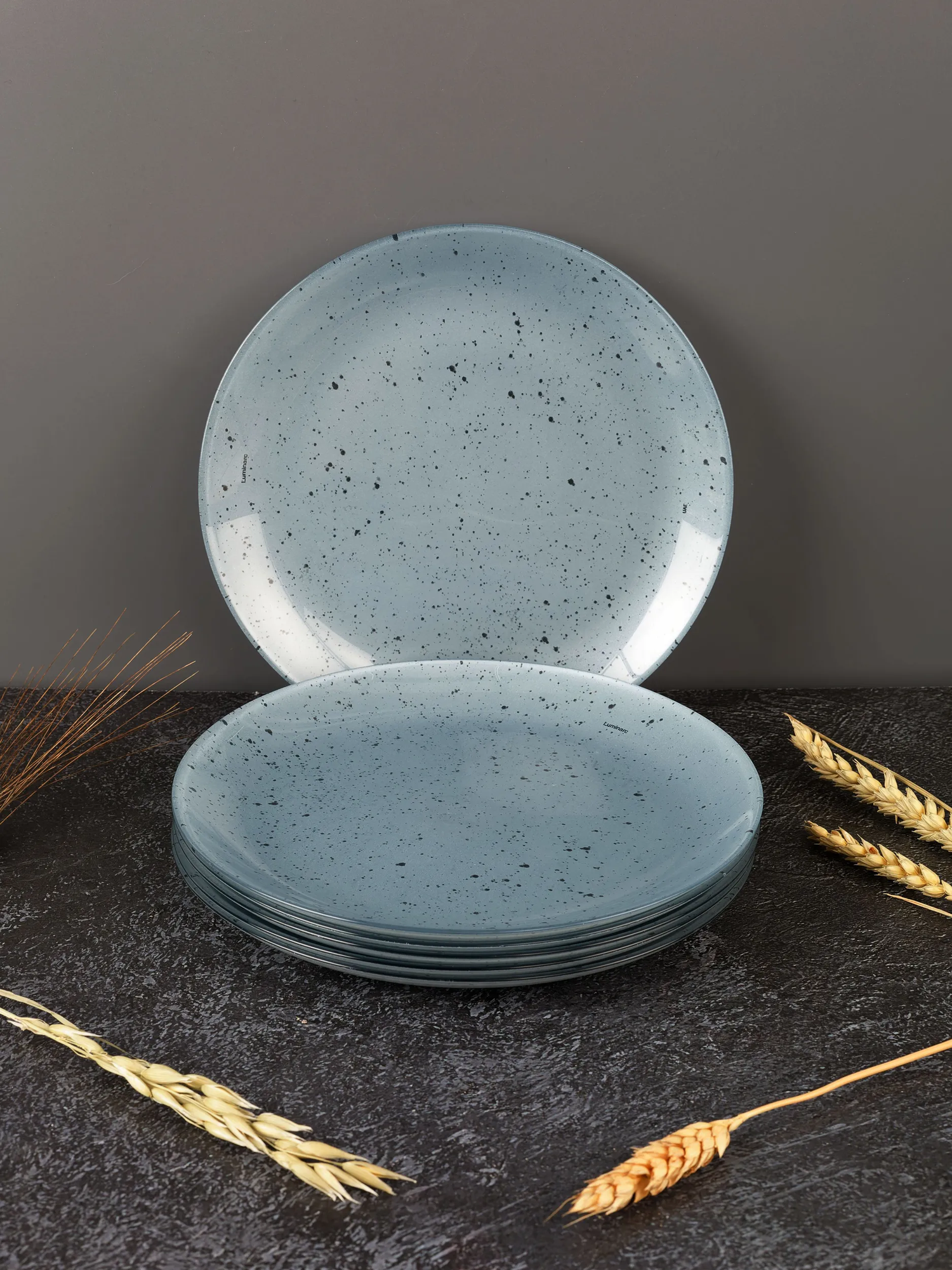 Тарелка десертная LUMINARC "INGMAR BLUE" 20,5 см, стекло, для ПММ и СВЧ