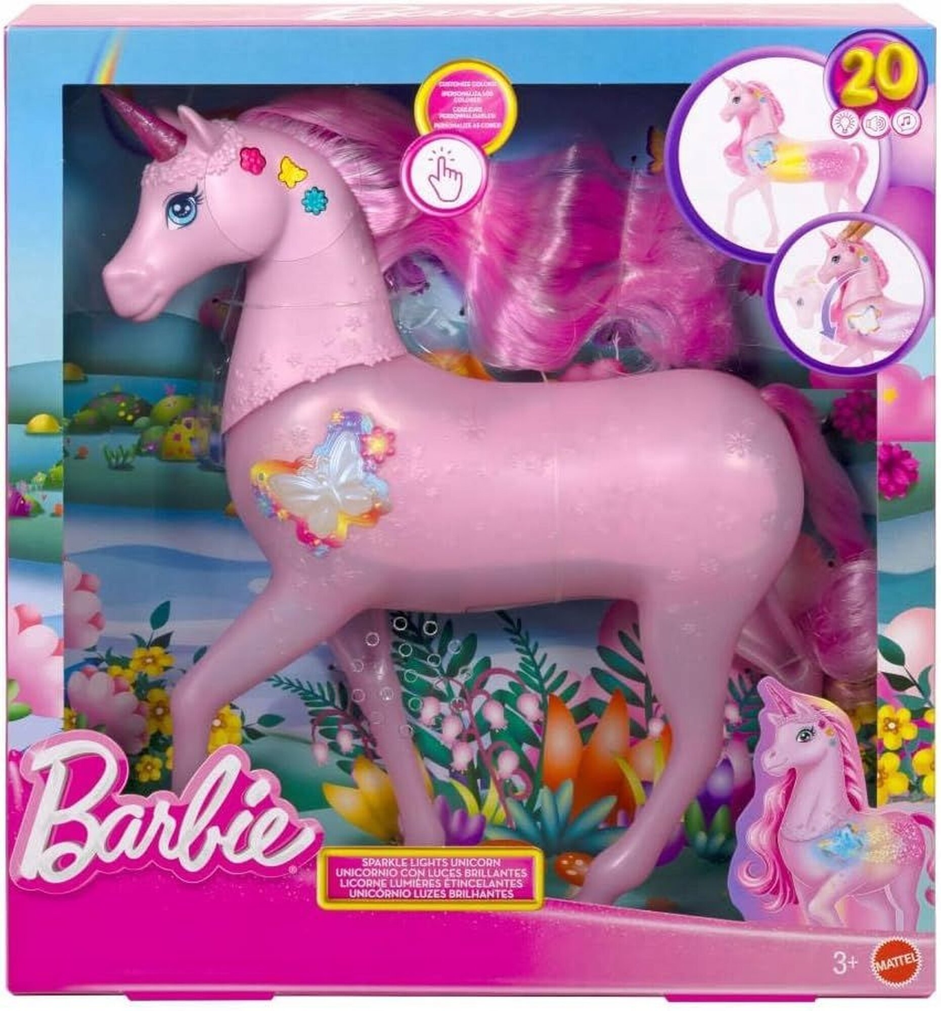 Кукла Mattel Barbie - Волшебный единорог интерактивный со светом и звуком - Барби JCP78