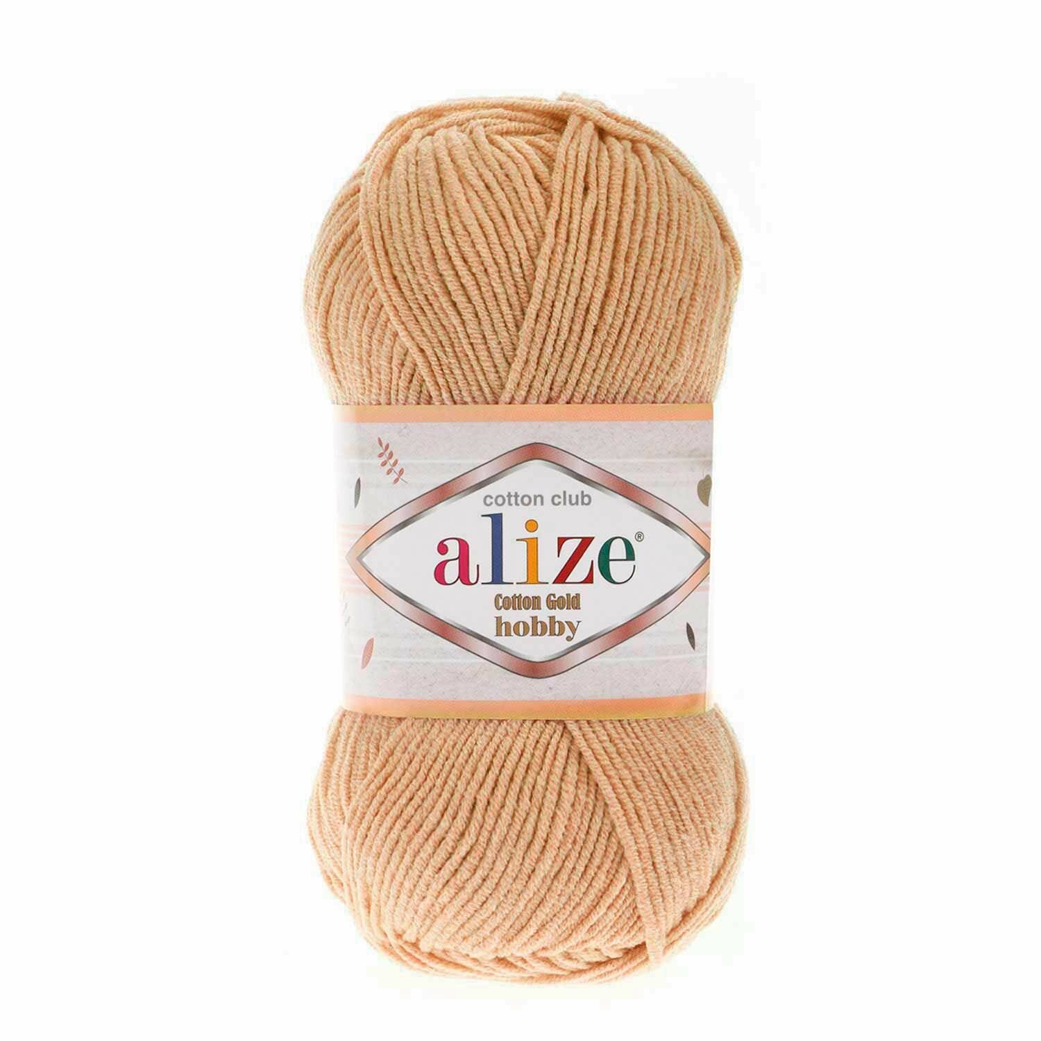 Пряжа Alize Cotton Gold Hobby 446 (5 мотков по 50г/165м) светлая карамель