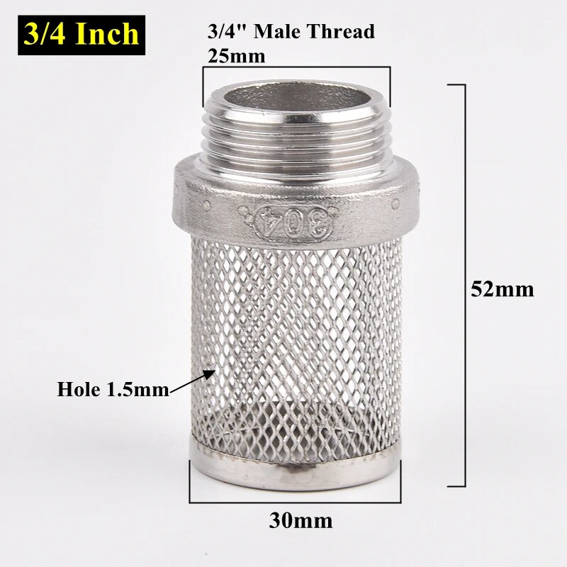Фильтр для насоса из нержавеющей стали 3/4 Inch