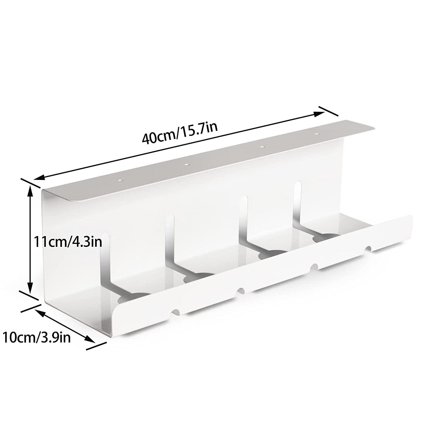 Органайзер для проводов настольный, лоток для кабелей под столом, металлический кабель-канал, фиксатор шнуров, без сверления, белый черный