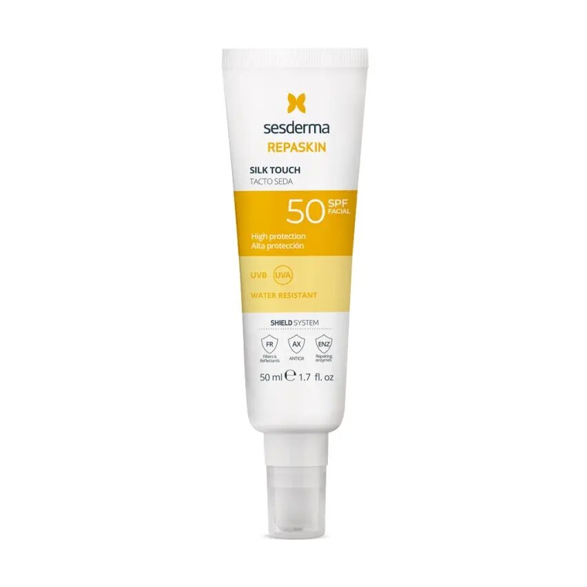 Солнцезащитное средство SESDERMA с нежностью шелка для лица REPASKIN SILK TOUCH Facial Sunscreen SPF 50, 50 мл
