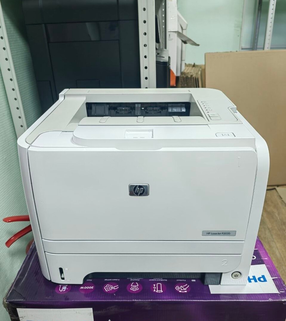 Принтер HP LaserJet P2035, лазерный, черно-белый, настольный, для дома и офиса