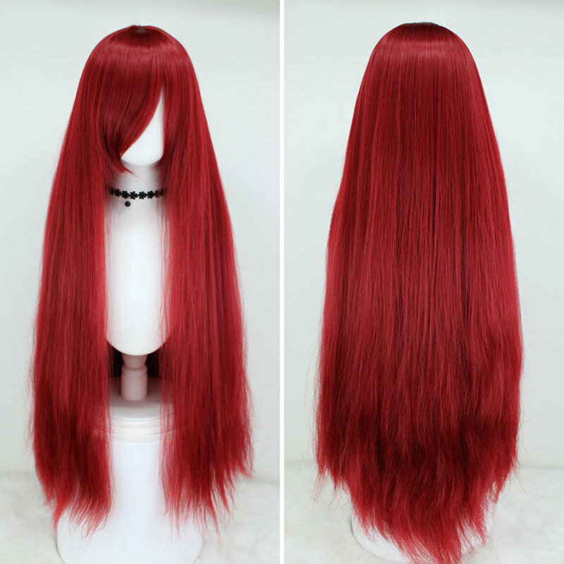 Парик для косплея аниме длинный прямой 100 см пушистый cosplay wig универсальный образ
