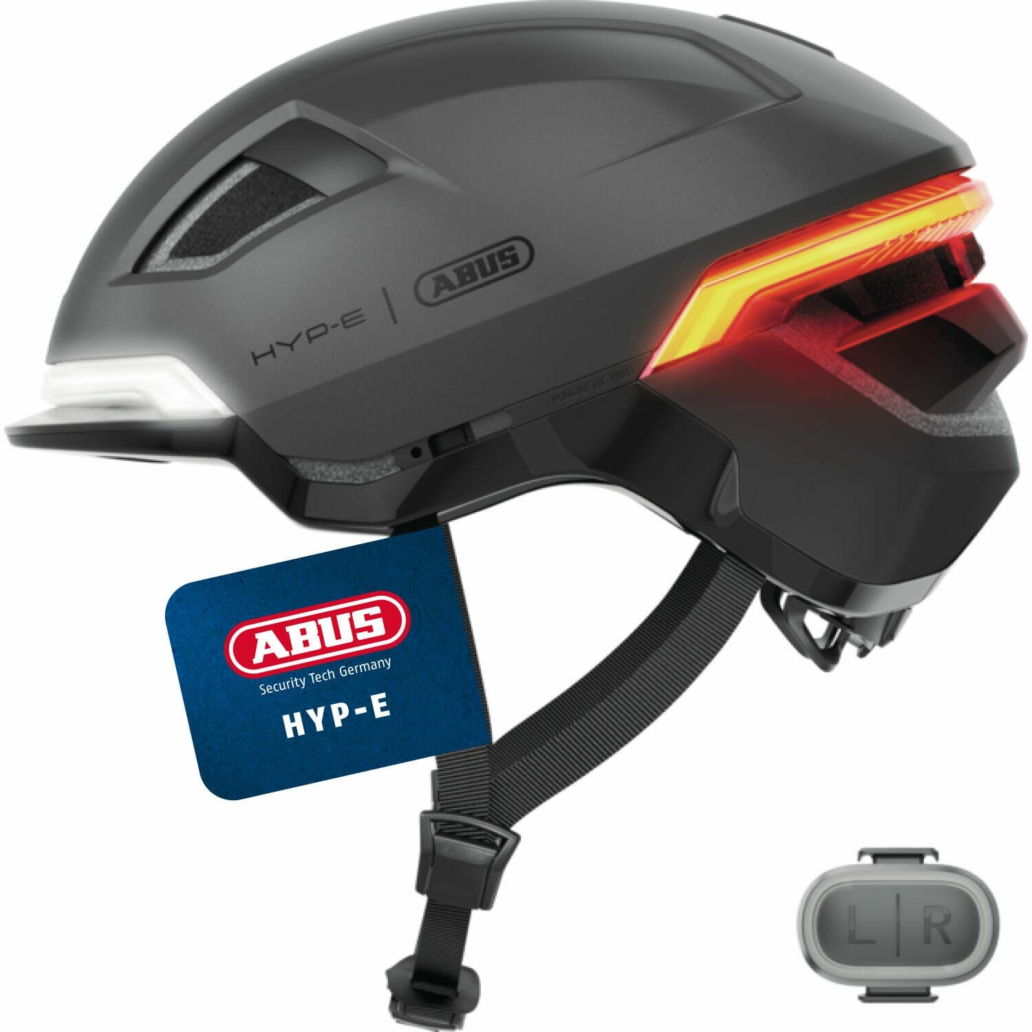 DECATHLON шлем защитный ABUS HYP-E, серый, размер 54-58 см