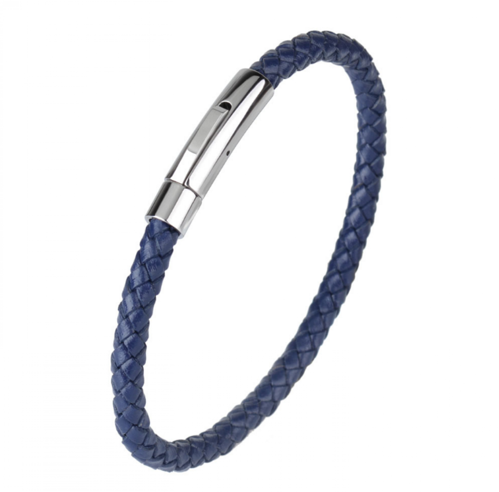 Плетеный браслет, кожа