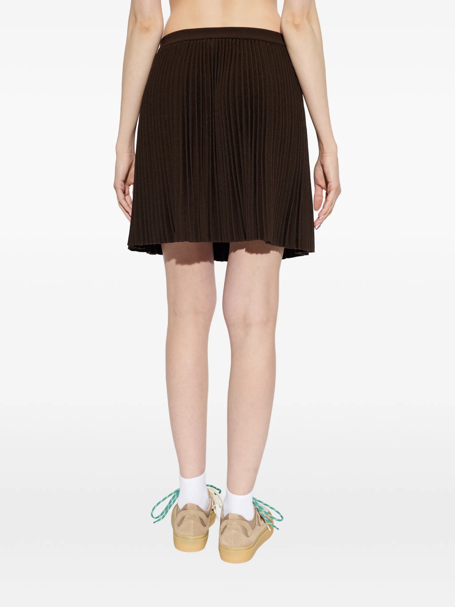 Юбка LACOSTE Pleated mini skirt, размер 38 EU, brown — фото 1