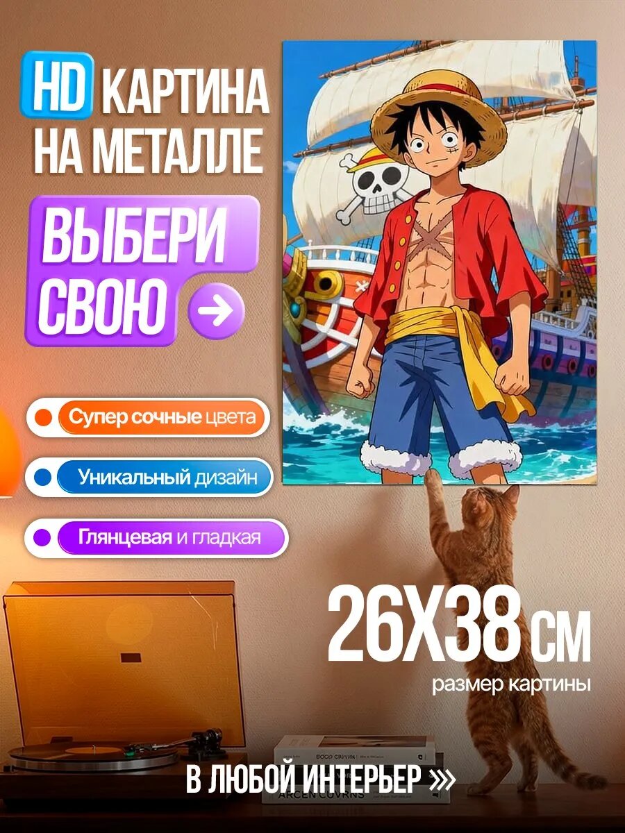 Картина на HD металле Манки Д. Луффи