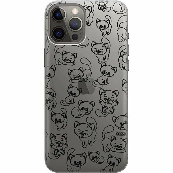 Силиконовый чехол на Apple iPhone 12 Pro Max / Эпл Айфон 12 Про Макс с рисунком "Cute Kitties"