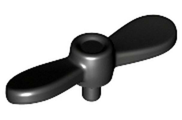 Деталь Lego 54568 Minifigure, Propeller 2 Blade Twisted Tiny with Small Pin