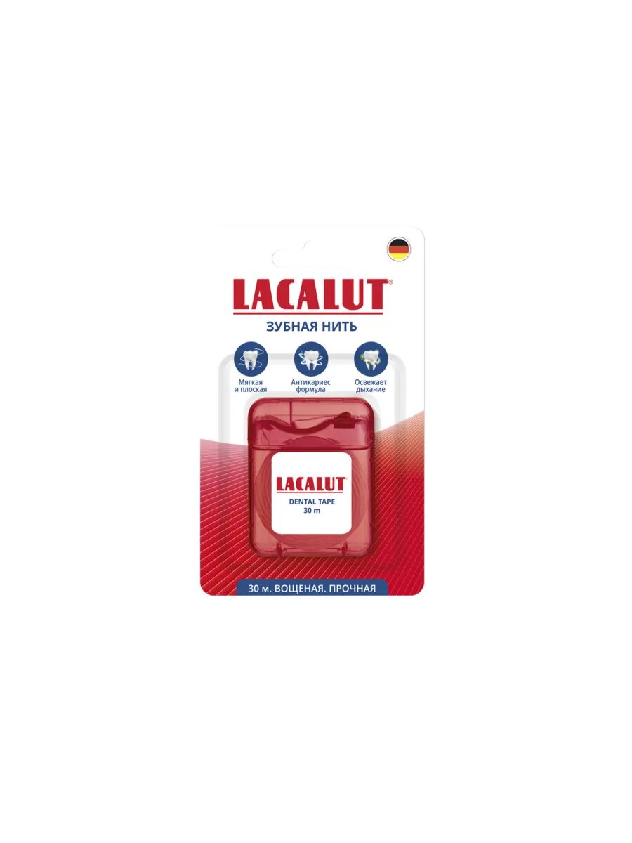 Lacalut Dental tape Зубная нить 30 м 1 шт