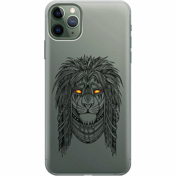 Силиконовый чехол на Apple iPhone 11 Pro Max / Эпл Айфон 11 Про Макс с рисунком "Grand Leo"