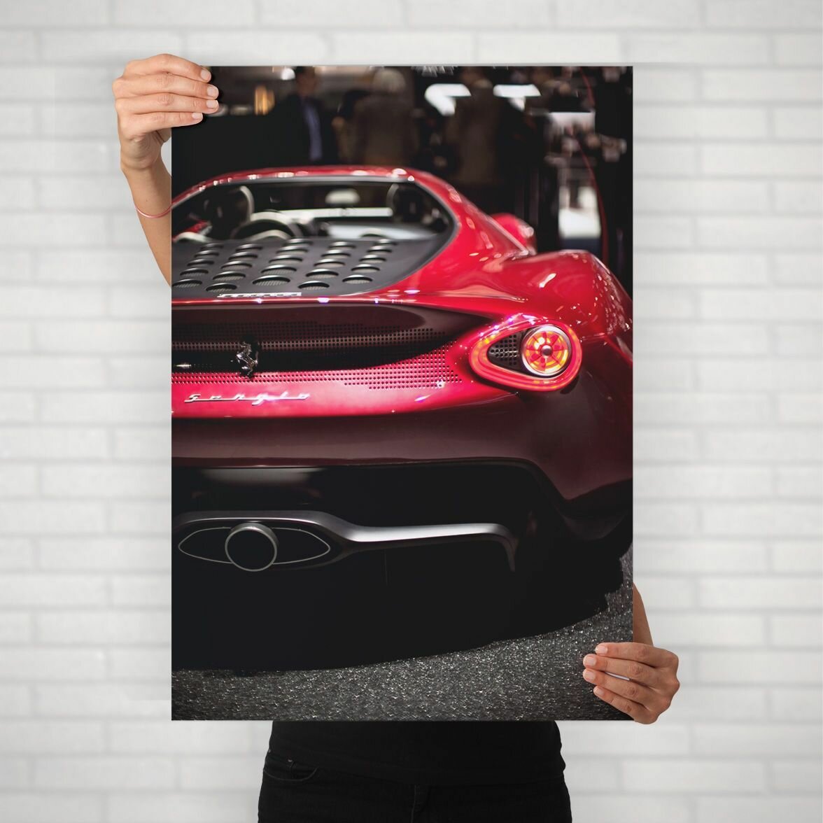 Плакат на стену для интерьера Спорткар (Ferrari Pininfarina Sergio 2) - Постер по спортивным гоночным машинам автомобилям формата А2 (42x60 см)