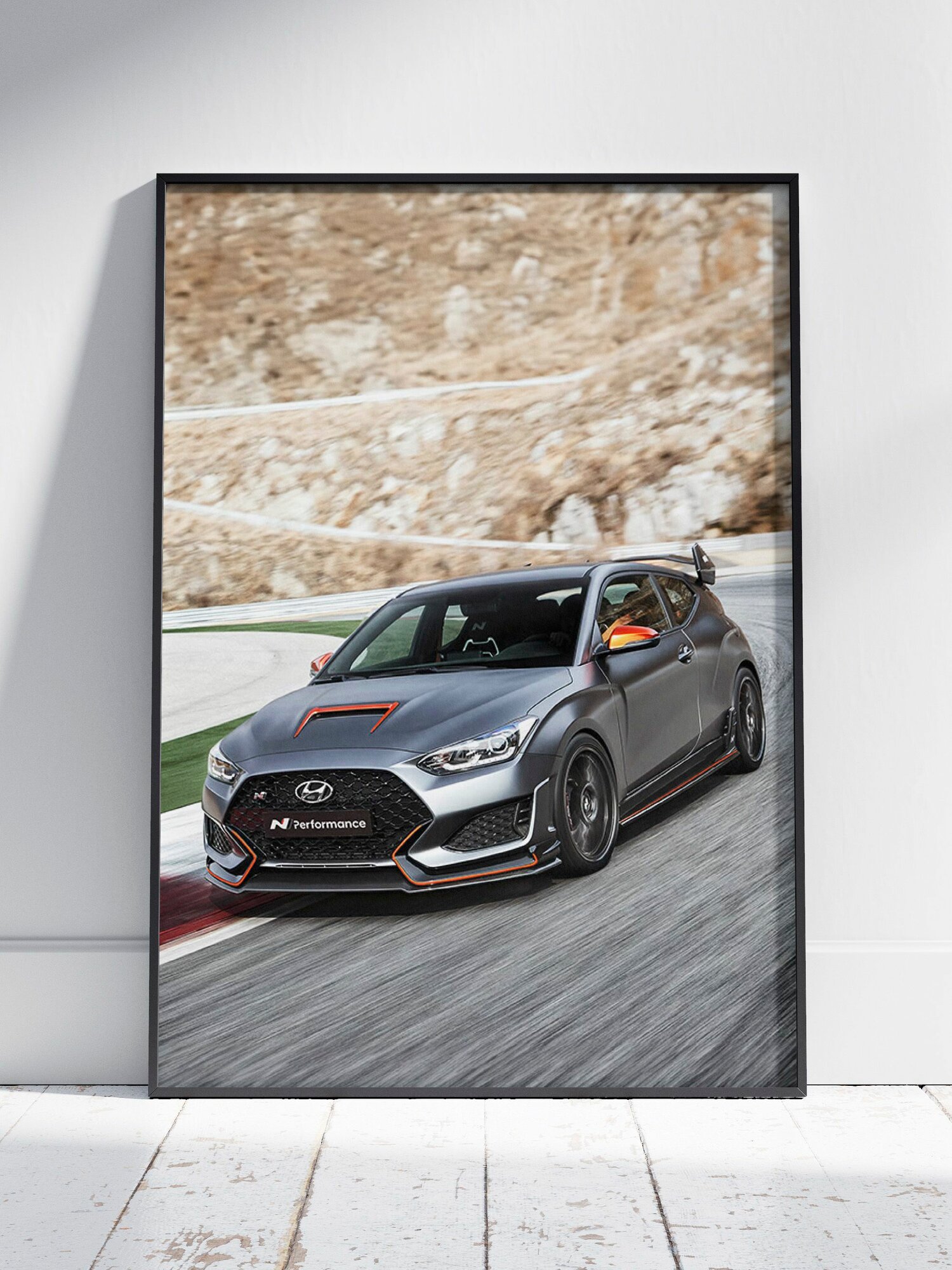 Плакат на стену для интерьера Авто и Мото (Хендай Велостер N - Hyundai Veloster N 2) - Постер по транспорту формата A4 (21x30 см)
