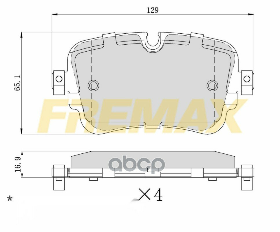 Колодки тормозные задние! Audi A4-A8/Q5/Q7 01/15>, VW Touareg 3.0TDI 4motion FREMAX арт. FBP1433