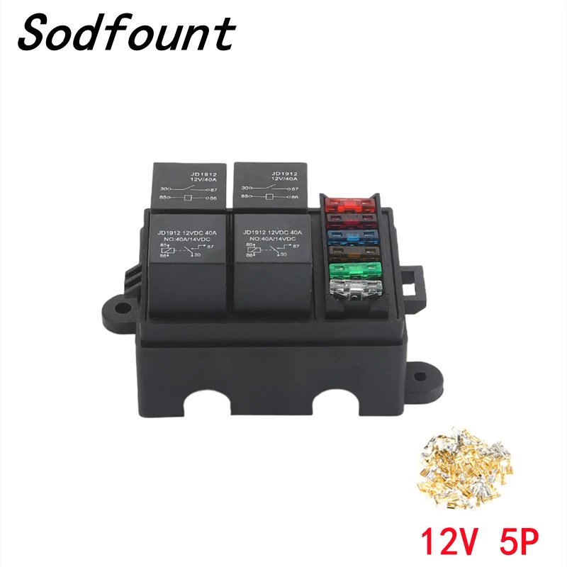Держатель предохранителей 5P 12V с реле