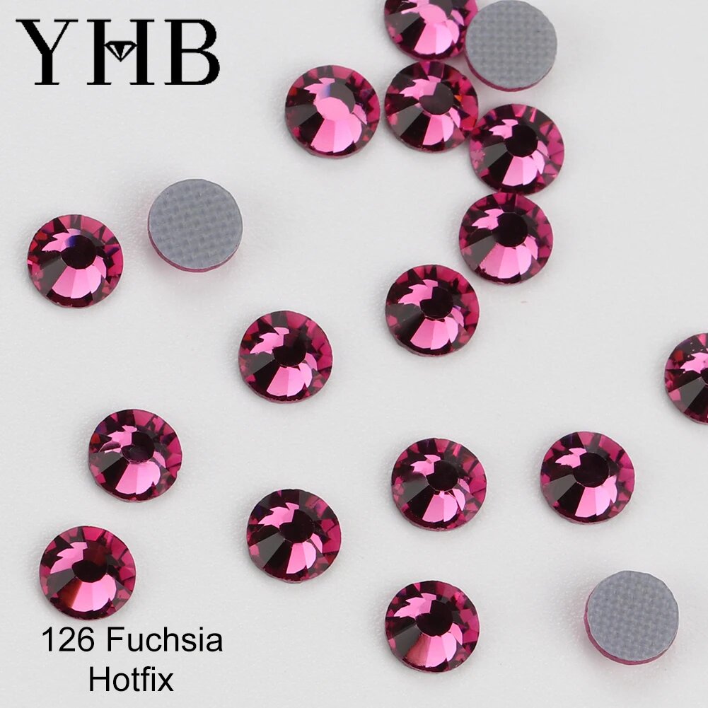 Стразы YHB красные для декорирования Розовый, 6MM SS30 288PCS, 126 Fuchsia