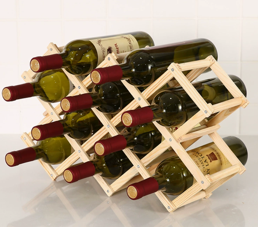Элегантный деревянный винный шкаф Log color, большой вместимости, вмещающий 10 бутылок вина