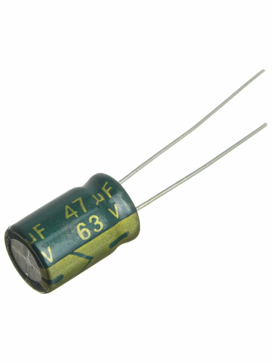 Конденсатор 47мкФ 63В 8*12мм 105С (упаковка 5шт) Jwco LF470M1JBKJ0812VBK 285мА 4000час