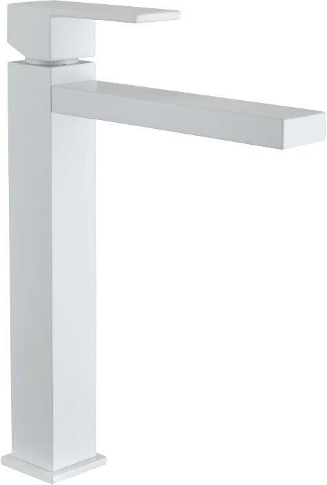 Смеситель для раковины Aquanet Blanco AF420-11W белый, матовый, кран для ванной в раковину, из латуни, рычажный, с керамическим картриджем
