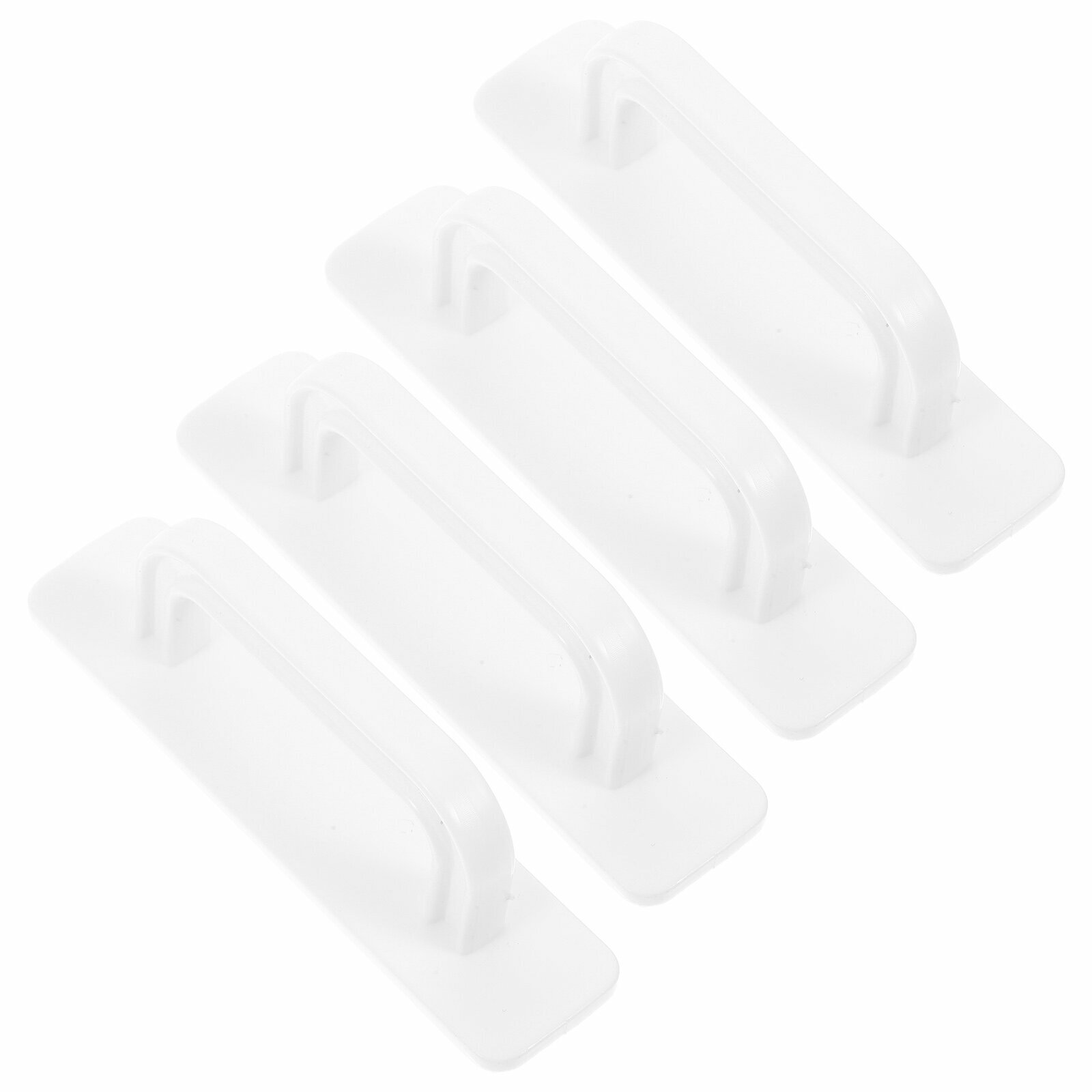 Не требует сверления, легко снимаются и приклеиваются дверные ручки (4 штуки, цвет слоновой кости, маленький размер).