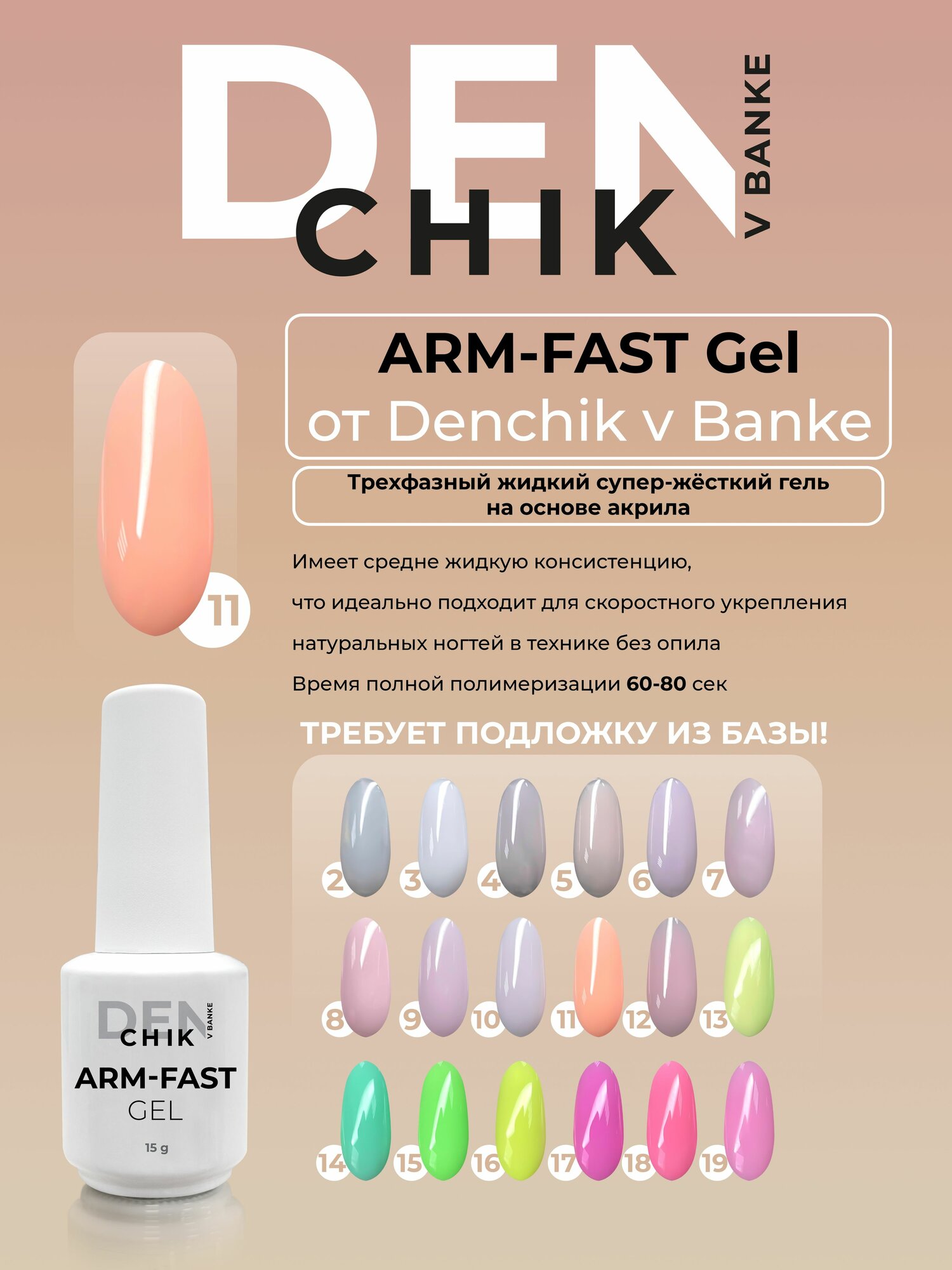 Гель для моделирования ногтей Arm-Fast