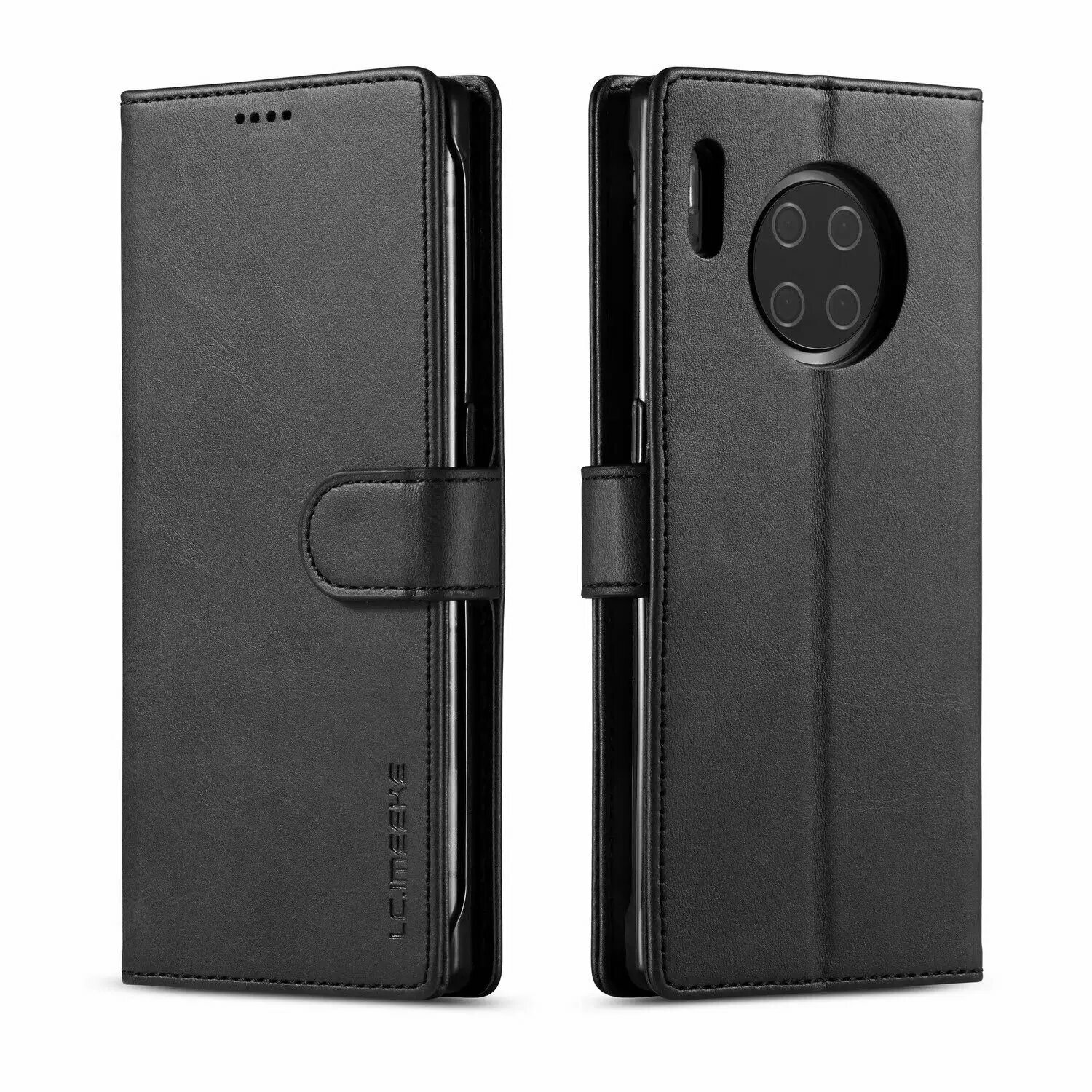 Полный чехол-книжка для Huawei Mate 30E Pro с защитой от падений, черный цвет, премиум-защита (1 шт)