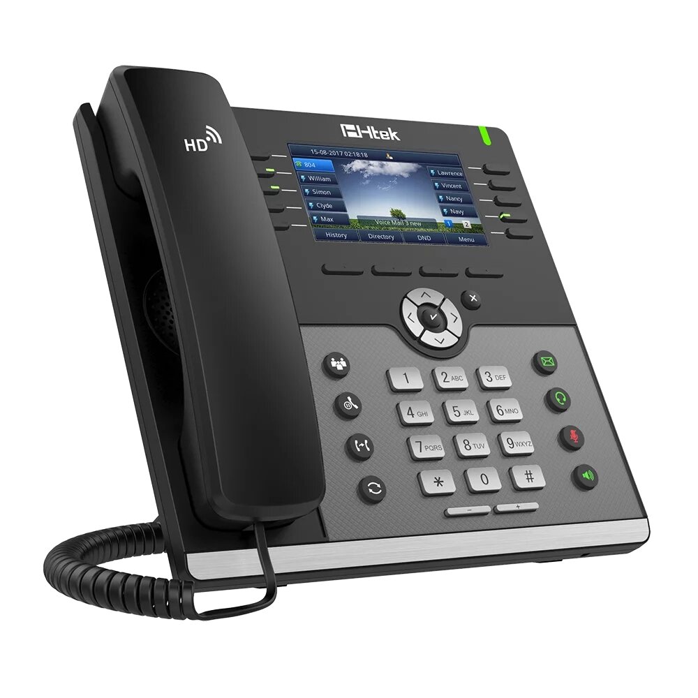 SIP телефон Htek UC926S, USB, два гигабитных порта, PoE, б/п