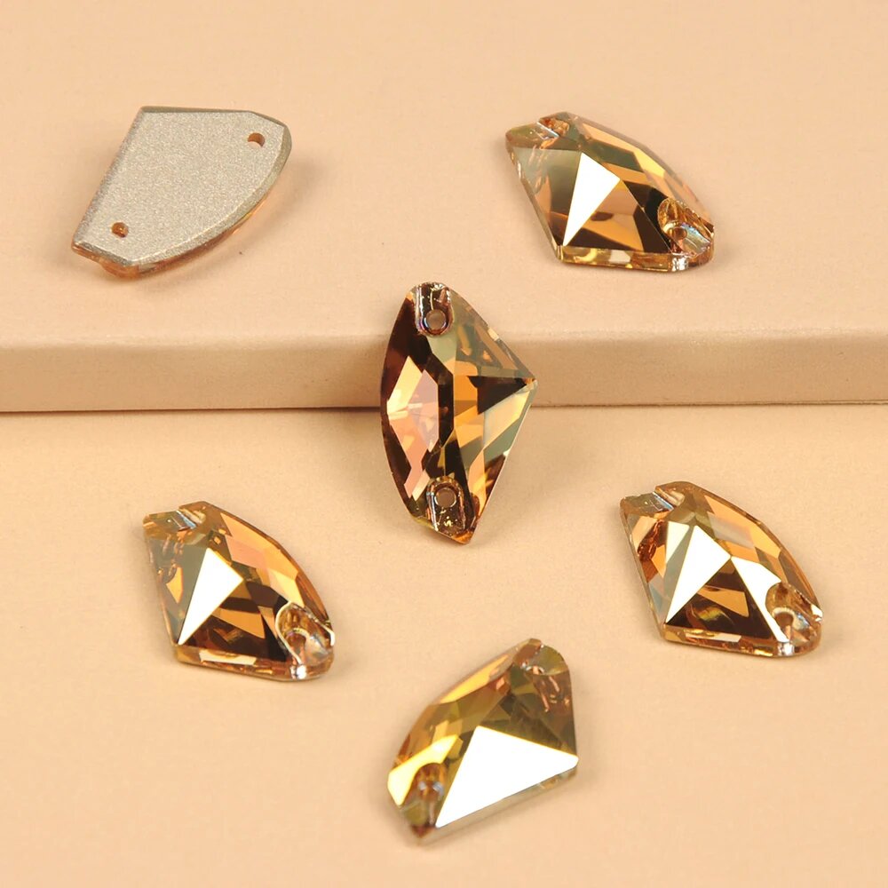 Кристаллы YANRUO 3256, 12х19 мм, Metallic Sunshine, 16 шт.