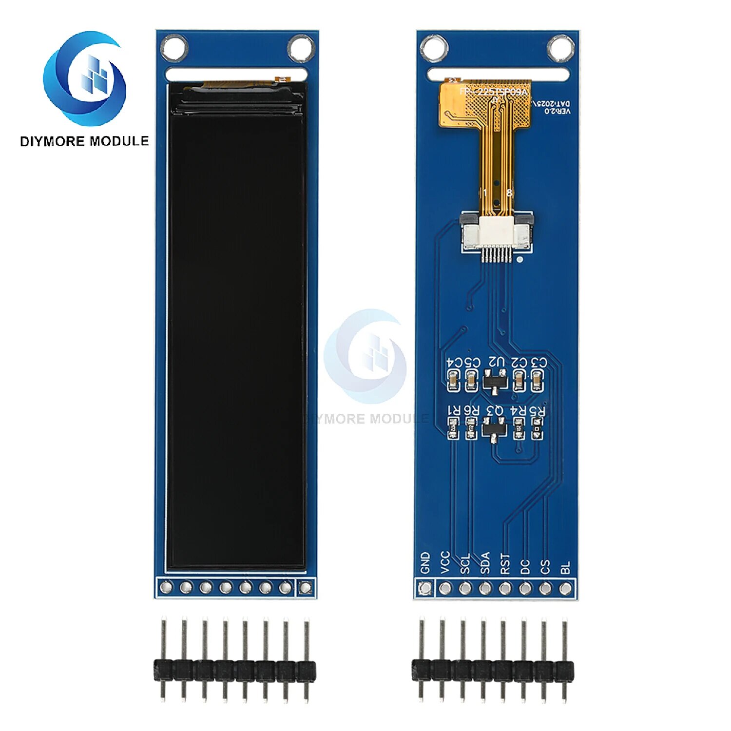 ЖК-дисплей 2.25" ST7789, цвет: Pin unwelded