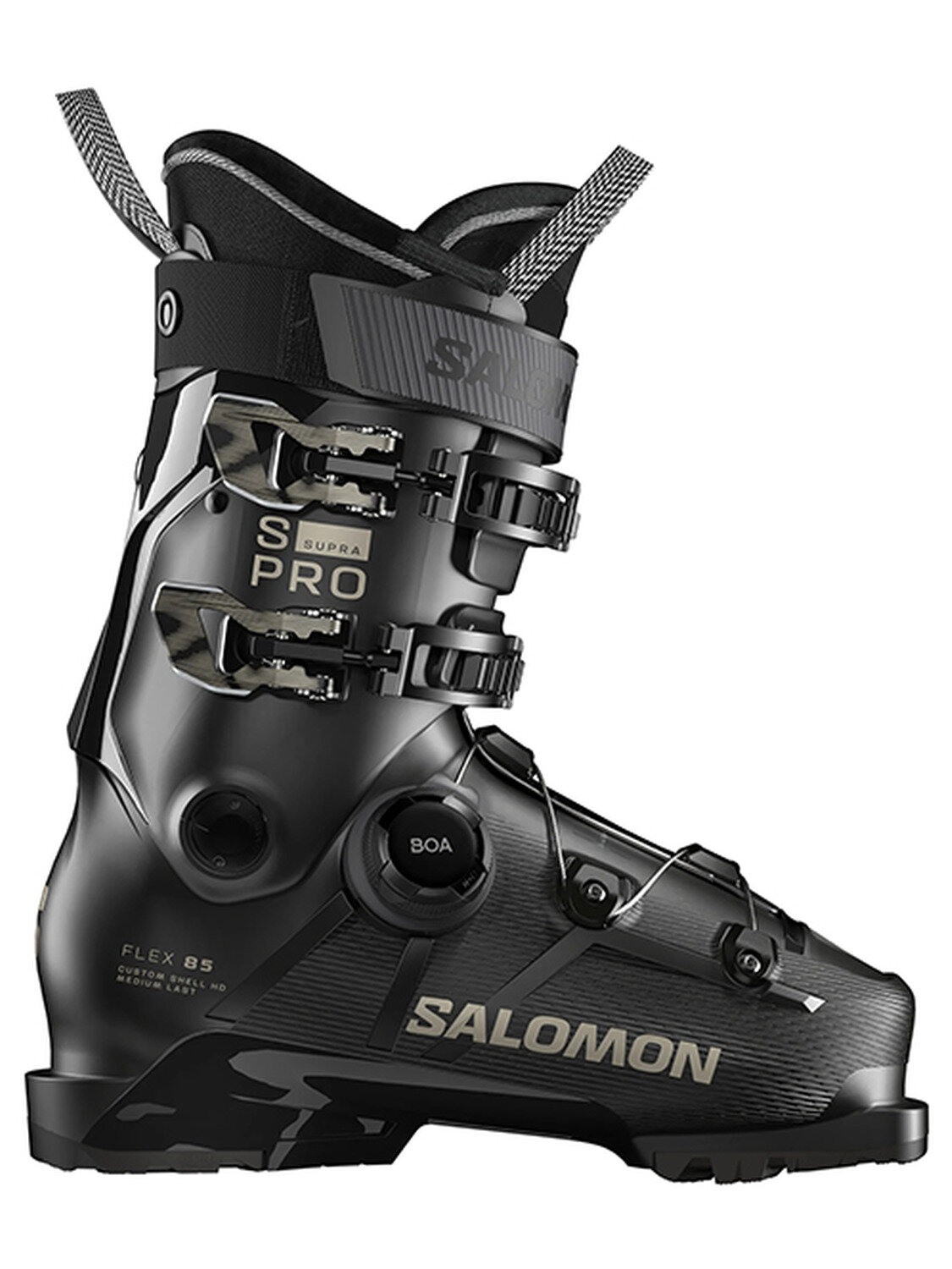 Горнолыжные ботинки Salomon S/Pro Supra BOA 85 W Black/Light Bronze 25/26 , для женщин , черный
