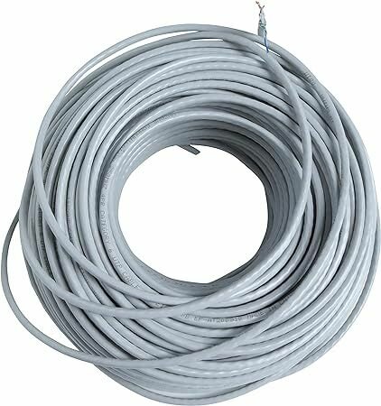 Интернет кабель (витая пара) 19 box 100 метров, провод для интернета для прокладки внутри помещений CCA (алюмомедь) UTP PVC Cat.5е 100м