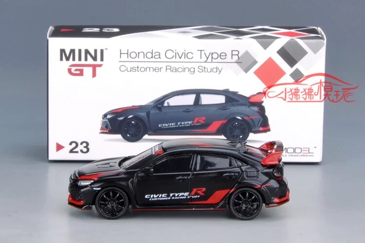TSM MINI GT 1:64 Honda Civic Type R Customer Racing Study, черный, 23