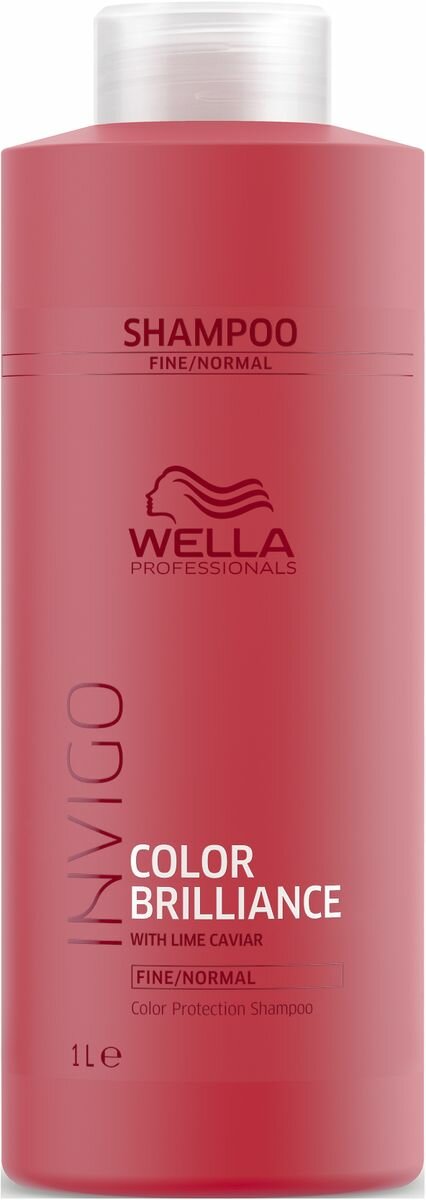 Wella Шампунь для защиты цвета окрашенных нормальных и тонких волос Invigo Color Brilliance, 1 л