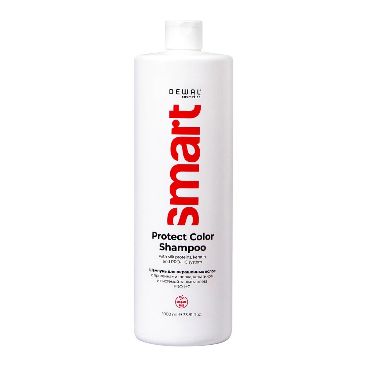 DEWAL Cosmetics Шампунь для окрашенных волос с протеинами шелка Smart Care Protect Color Shampoo Шампунь 1000мл
