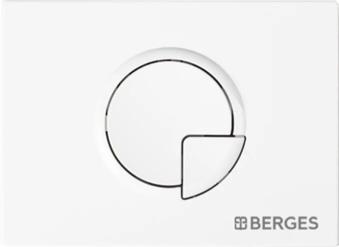 Кнопка смыва для унитаза Berges Novum R1 белая, глянцевая, кнопка для инсталляции, двойной смыв