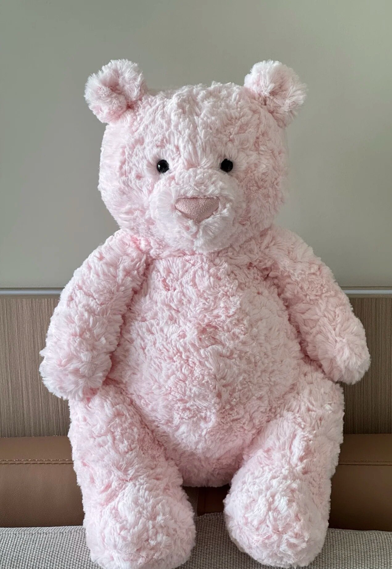 Оригинальная плюшевая игрушка Jellycat Barcelona Pink Bear, милая уютная кукла, медведь Леора.
