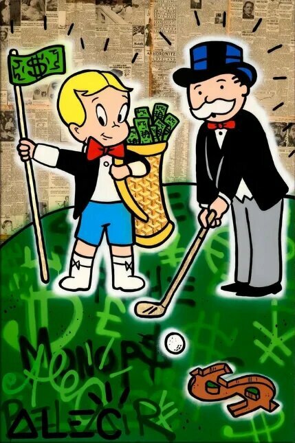 Печать на холсте Alec Monopoly 40x60см, PF54435