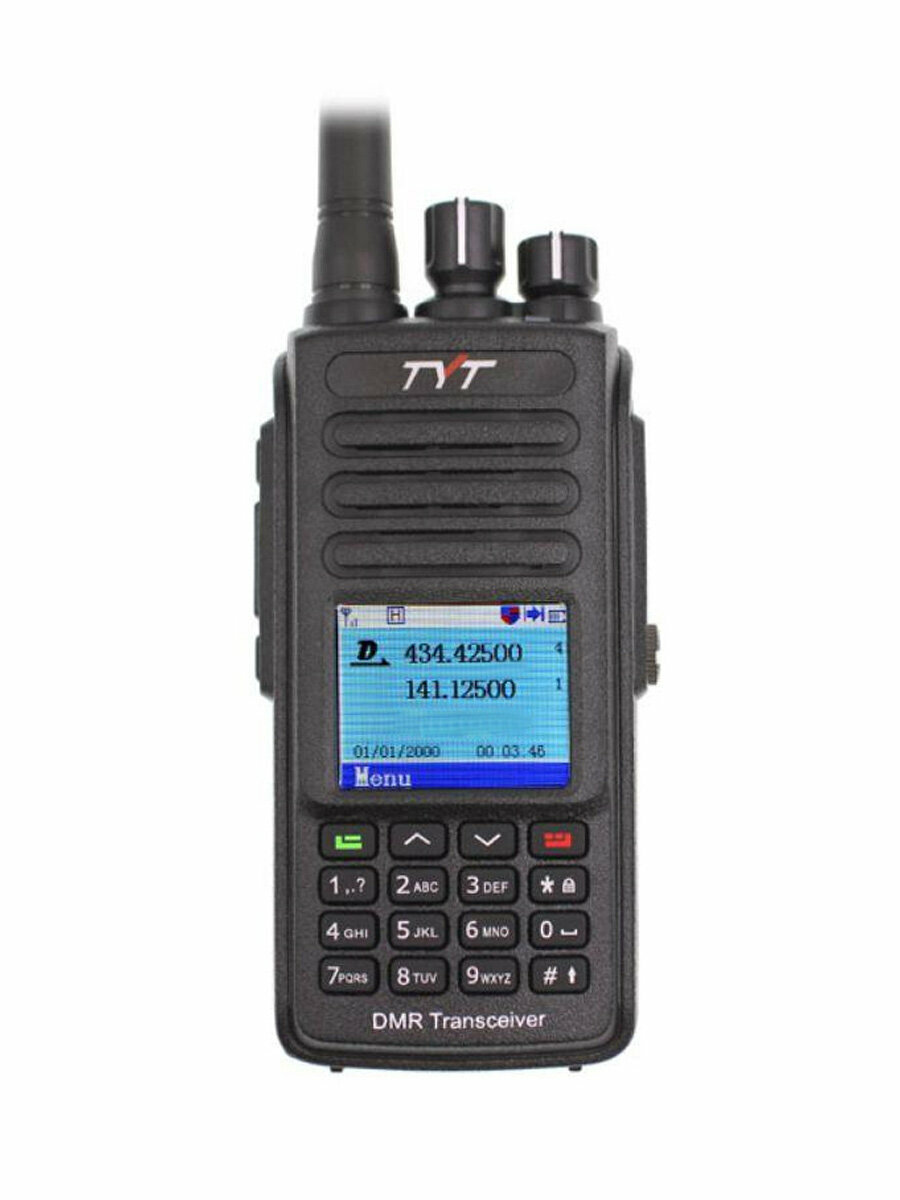 Рация TYT MD-UV390 DMR 10W AES256, IP67, Type-C, 3600mAh, 10 Вт, 136-174 МГц (VHF) / 400-480 МГц (UHF)