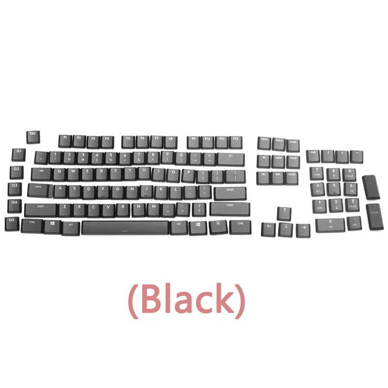Механические игровые клавиши RGB для Logitech G915/G913/G815/G813 TKL (109 клавиш), черные