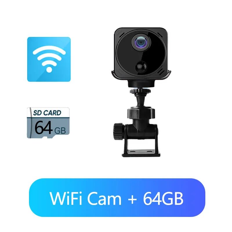Беспроводная камера наблюдения IP Mini 4K с ночным видением и детекцией движения 2.4G&5G WiFi с низким энергопотреблением-