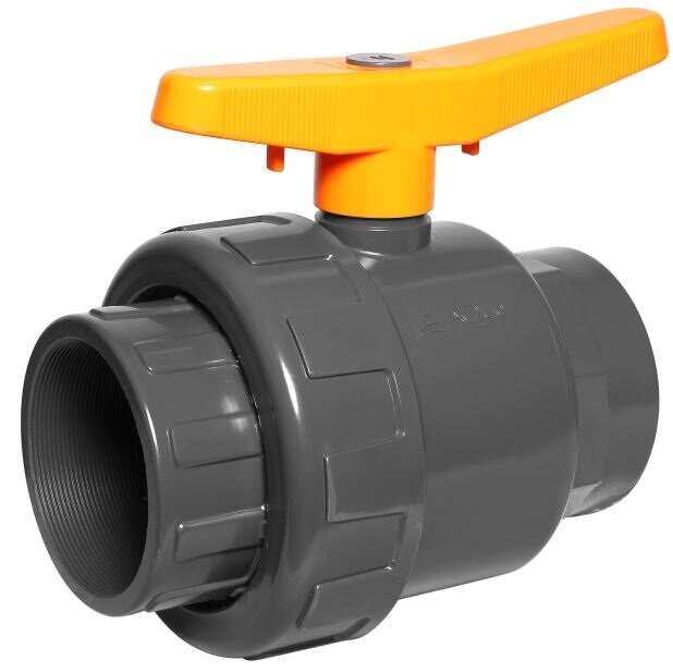 Кран шаровый PVC 1" ВР \ AQUA