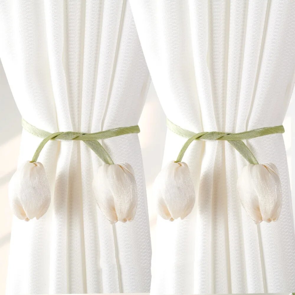 Лямки для штор Tulip, фиолетовые Белый, Beige