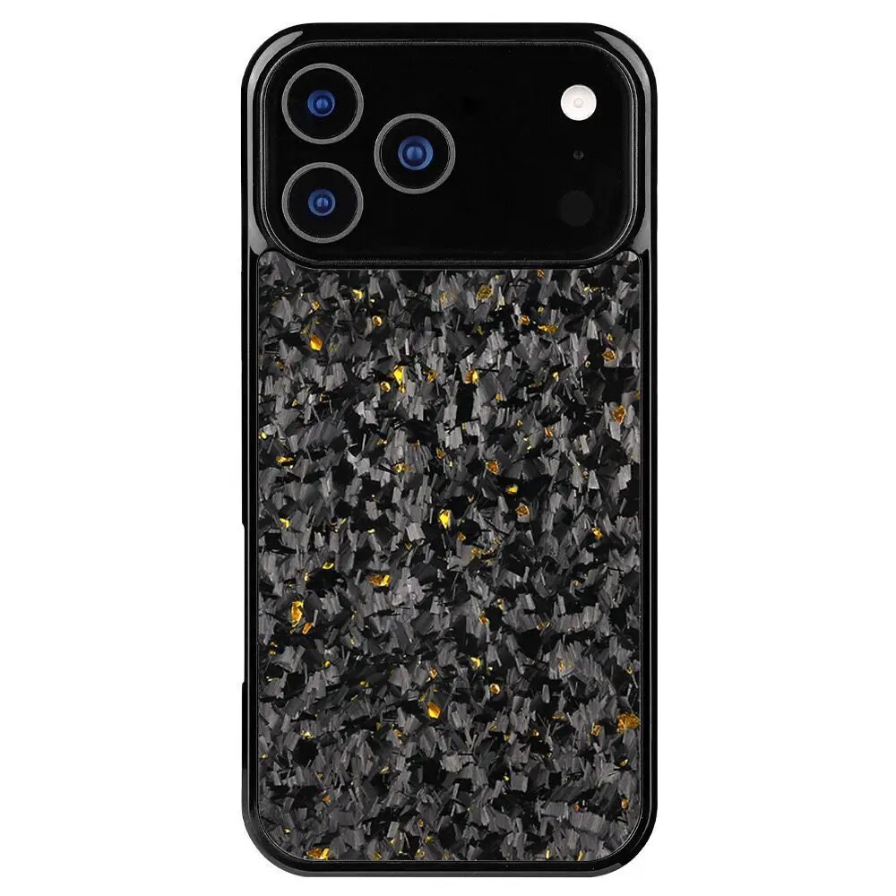 Магнитный тонкий чехол из настоящего карбона для iPhone 17 Pro Max Air 17, глянцевый, кованый